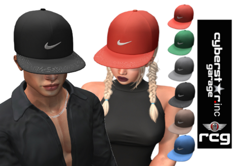 Second Life Marketplace - [CG]inc Sports "SWOOSH" Baseball Cap - Unisex